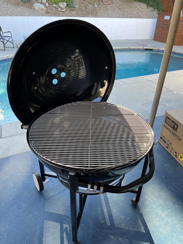 Weber 37-in W Black Kettle Charcoal Grill 60020 at Lowes.com