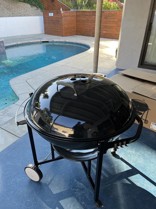 Weber 37-in W Black Kettle Charcoal Grill 60020 at Lowes.com