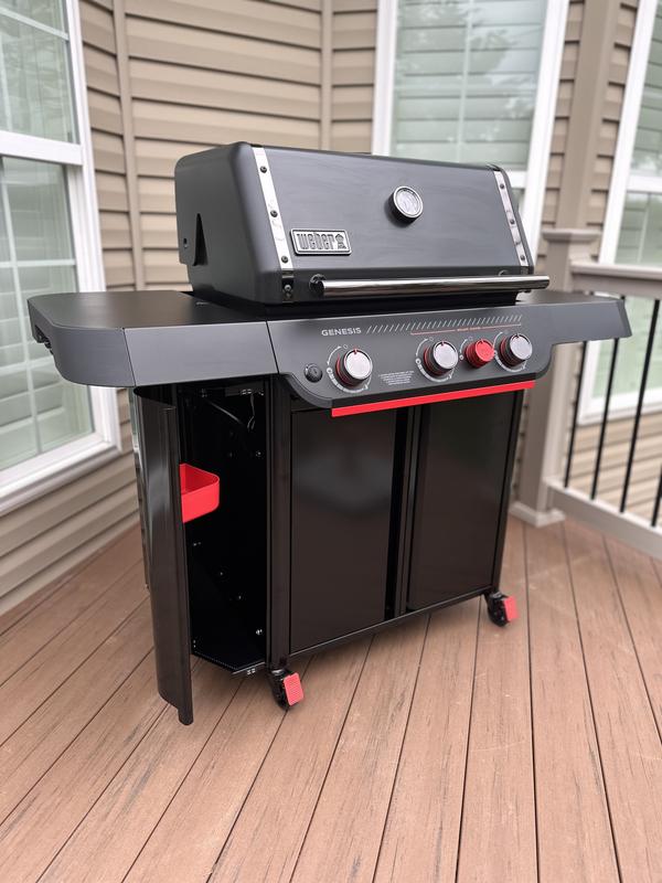 Weber Genesis E-330 Stealth Matte Black 3 -Burner Natural Gas Grill in ...