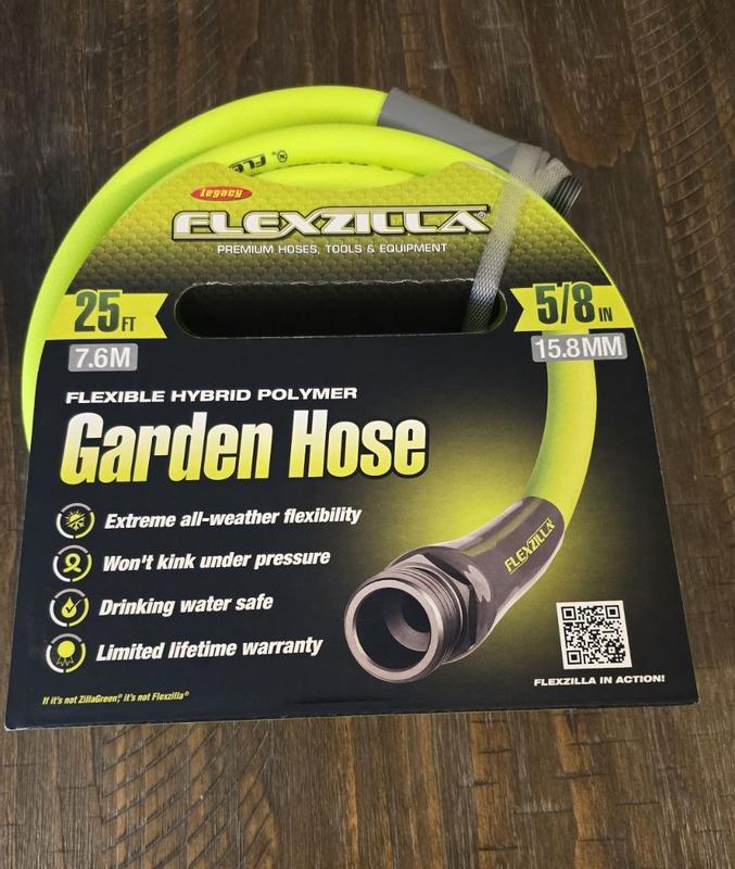 Legacy Flexzilla 5/8 in. D X 25 ft. L Medium Duty Premium Grade Garden ...