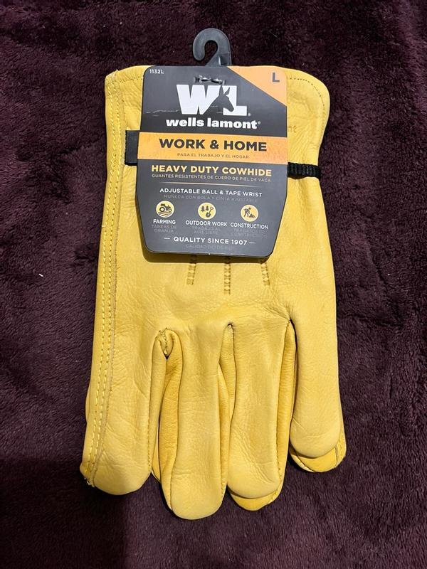 Wells Lamont Cowhide M Leather Driver Yellow/Gold Gloves in the Work ...