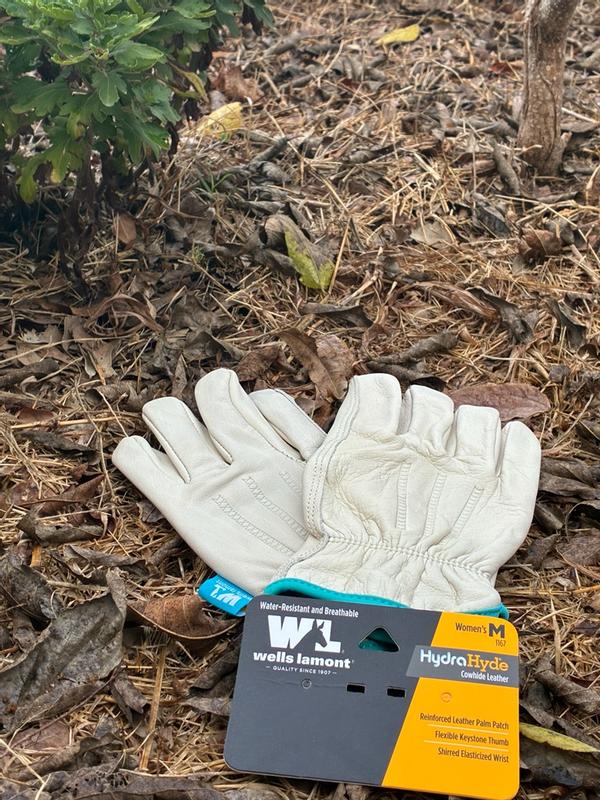 Wells Lamont Small White Leather Gardening Gloves 1 -Pairs in the Work ...