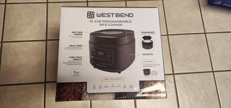 West Bend 12 Cups Programmable Black Rice Cooker RCWB2LBK13 at Lowes.com