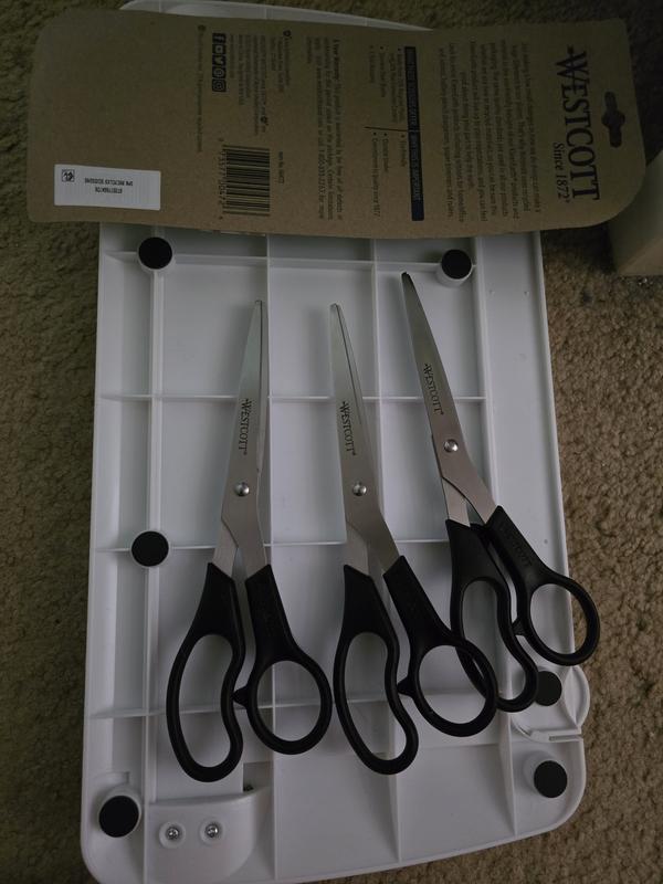 Westcott All Purpose 8 Bent Scissors in Stainless Steel Stainless Steel ...