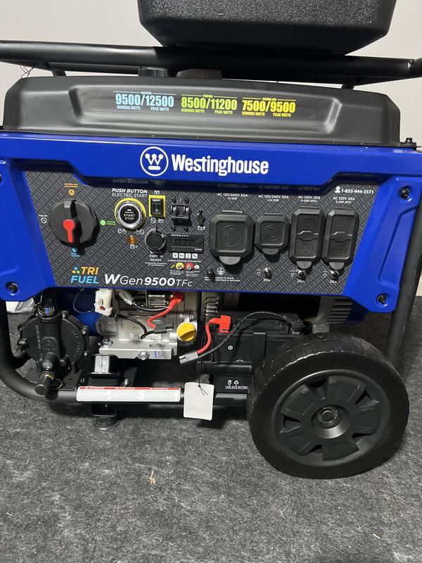 Westinghouse 12,500/9,500-Watt Tri-Fuel Portable EFI Generator, CO ...