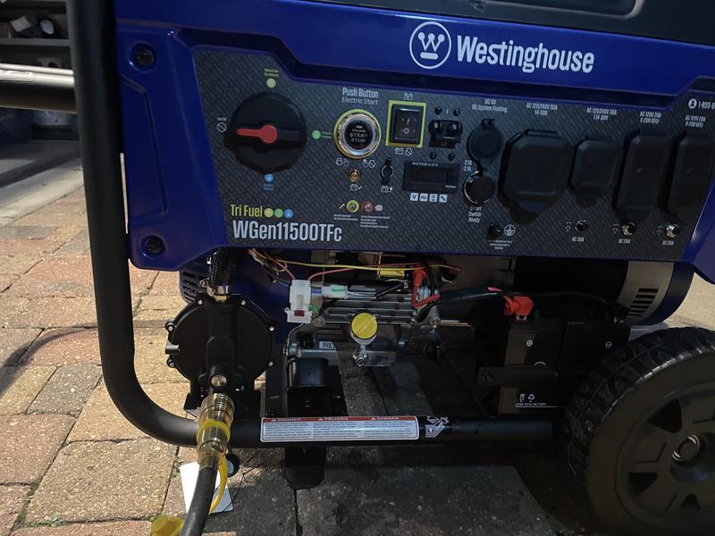 Westinghouse 14,500/11,500-Watt Tri-Fuel Portable Generator, CO Sensor ...