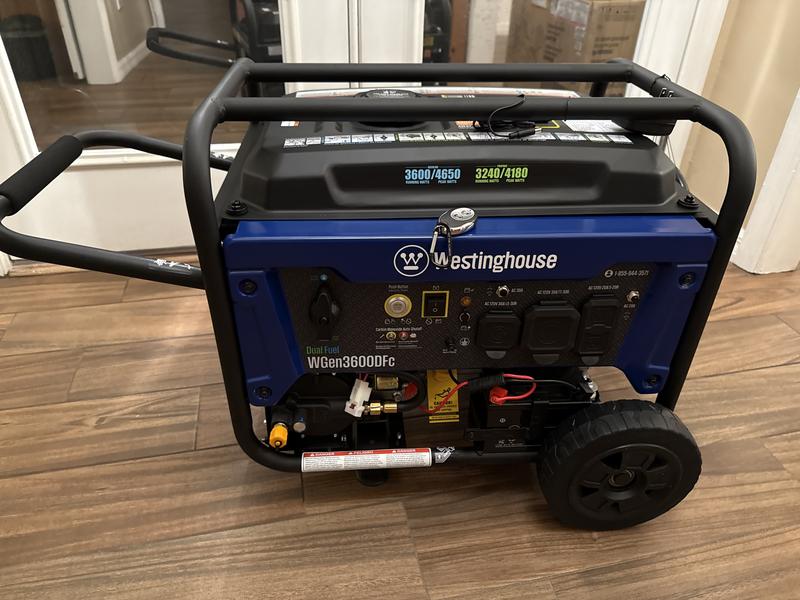 Westinghouse 4,650/3,600-Watt Dual-Fuel Portable Generator, Remote ...