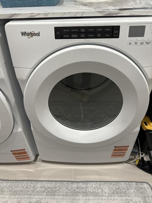 Whirlpool 7.4-cu ft Stackable Vented Electric Dryer (White) ENERGY STAR ...