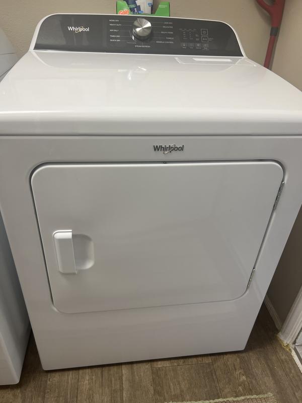 Whirlpool 7-cu ft Steam Cycle Vented Electric Dryer (White) WED6150PW ...