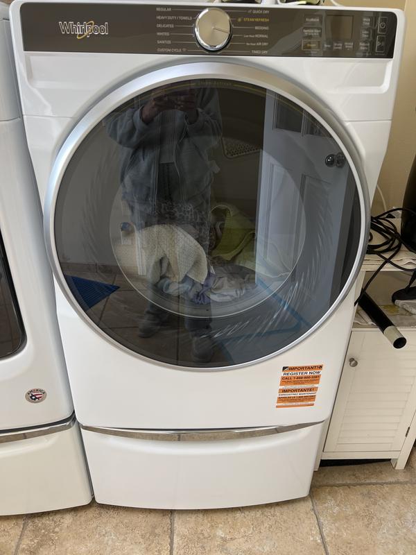 Whirlpool 7.4-cu ft Stackable Steam Cycle Portable Vented Smart Gas ...
