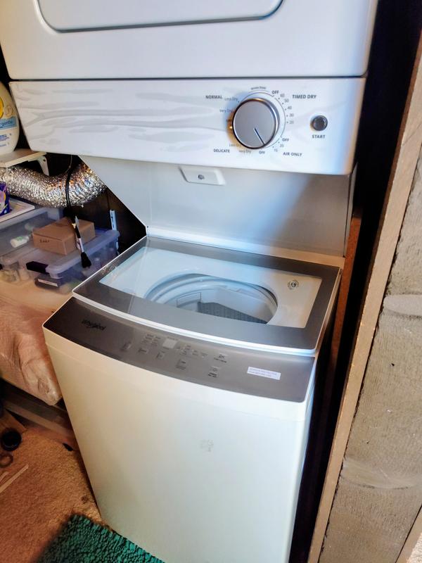 Whirlpool Electric Stacked Laundry Center with 1.6-cu ft Washer and 3.4 ...