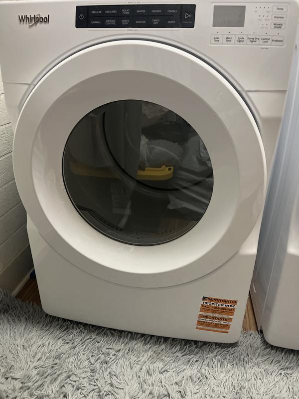 Whirlpool 7.4-cu ft Stackable Vented Electric Dryer (White) ENERGY STAR ...