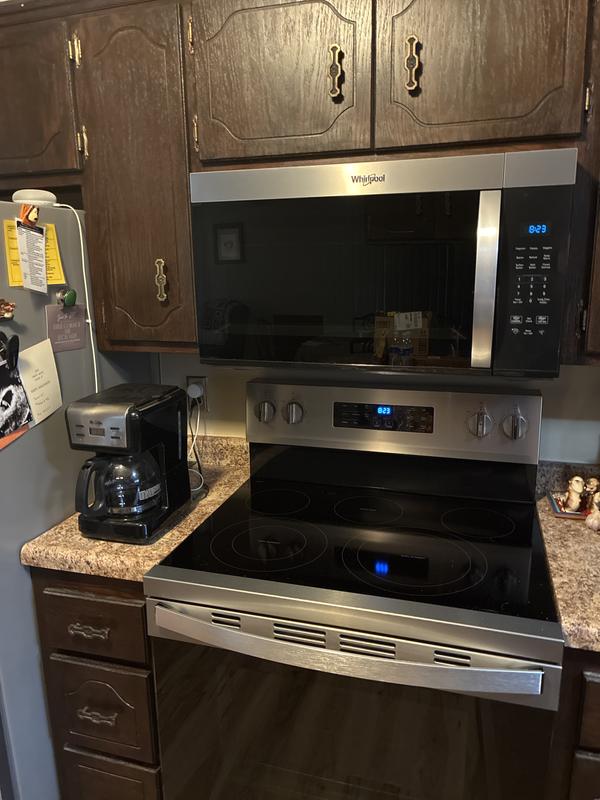 Whirlpool 1.7-cu ft Over-the-Range Microwave ( Stainless Steel ) in the ...