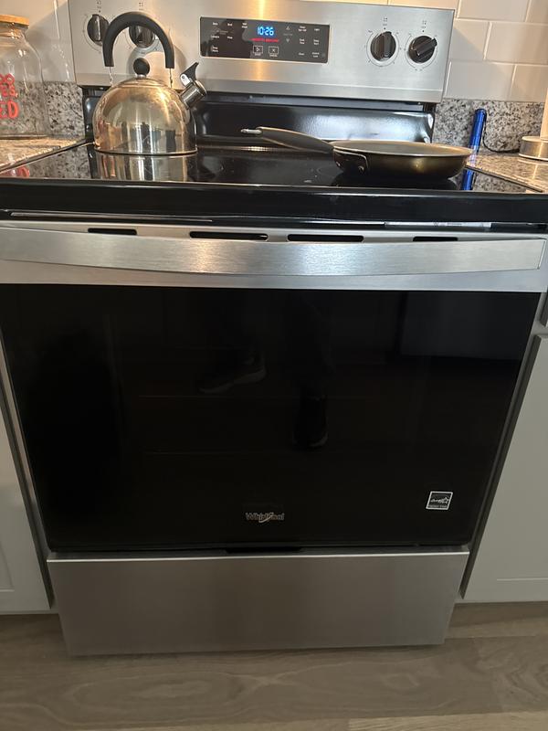 Whirlpool 30-in Glass Top 4 Burners 5.3-cu ft Self-Cleaning ...