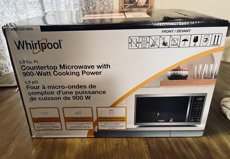 Whirlpool 0.9-cu ft 1350 -Watt Countertop Microwave ( Stainless Steel ...