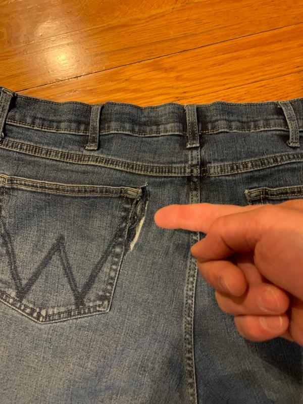 Wrangler Men's Relaxed Fit BLUE Denim Jean work pants ( 34 x 30 ) in ...