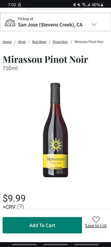 Mirassou Pinot Noir Total Wine More