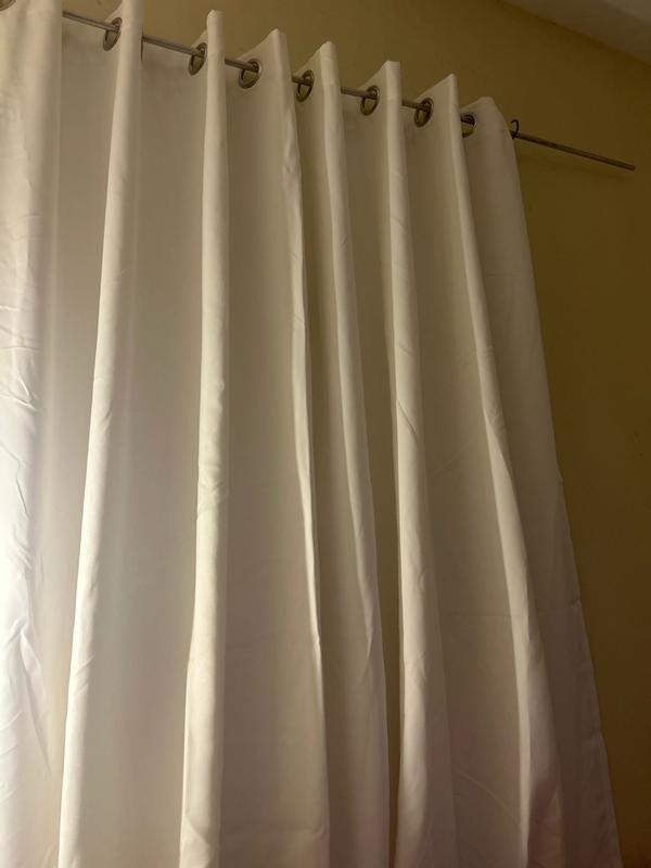 Exclusive Home 84-in Vanilla Room darkening Interlined Grommet Single ...