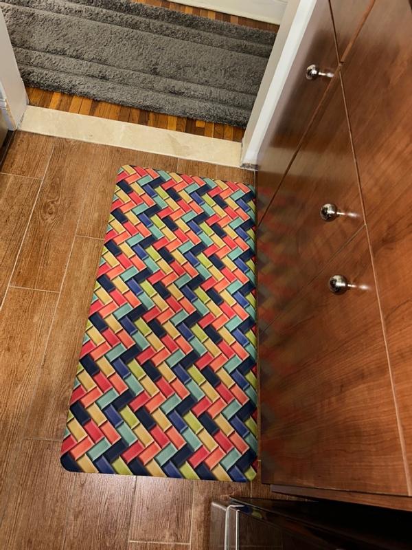 Fiesta 2-ft x 5-ft Blue/Green/Yellow PVC Rectangular Indoor Decorative ...