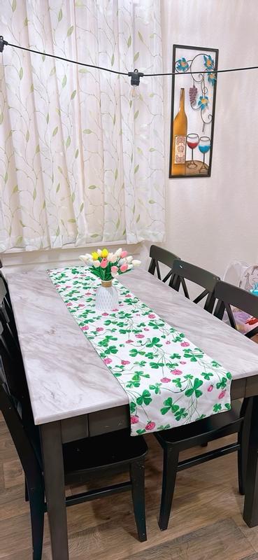 Martha Stewart Clover Meadow Reversible Table Runner 14" x 72" - Macy's