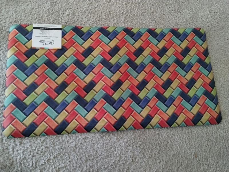 Fiesta 2-ft x 5-ft Blue/Green/Yellow PVC Rectangular Indoor Decorative ...