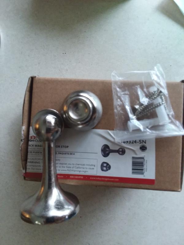 Design House 1-3/4-in Black Floor Door Stop (2-Pack) 189316-MB at Lowes.com