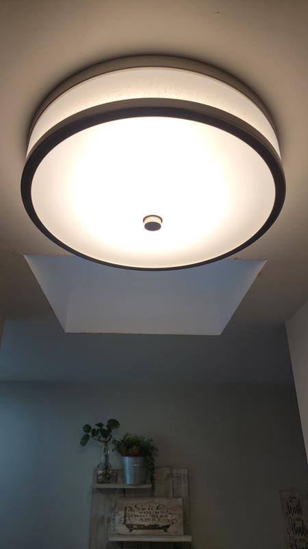 Design House Ripon 1-Light Satin Nickel LED Flush Mount Light 589598 at ...