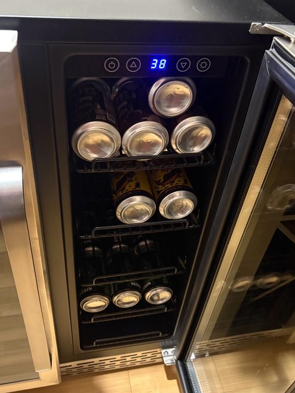 TCL 23.4-in W 20-Bottles Stainless Steel Dual Zone Cooling Built-In ...