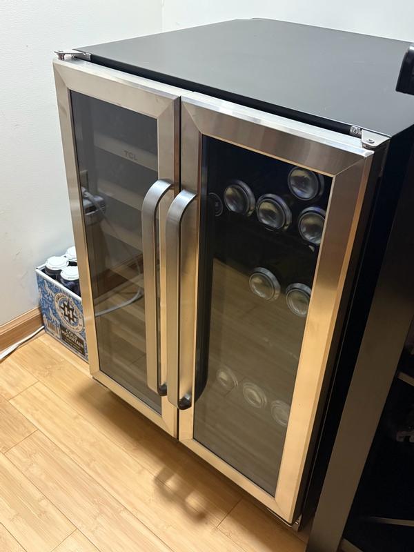 TCL 23.4-in W 20-Bottles Stainless Steel Dual Zone Cooling Built-In ...