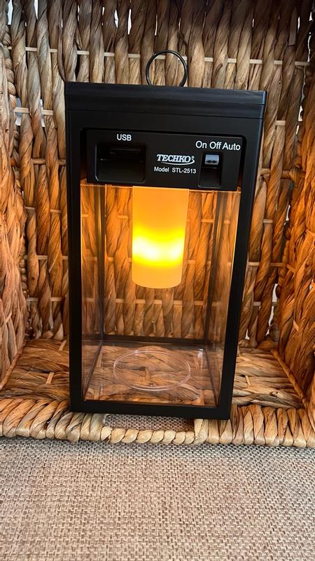 Techko Solar Portable Lantern with Flame Effect at Tractor Supply Co