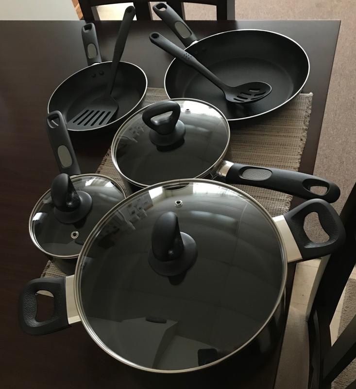 Mirro 10-Piece Get-A-Grip 24-in Aluminum Cookware Set with Lid in the ...