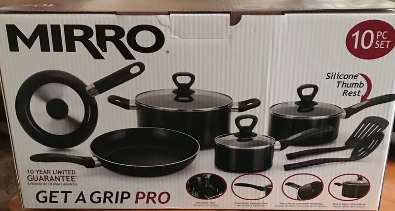 Mirro 10-Piece Get-A-Grip 24-in Aluminum Cookware Set with Lid in the ...