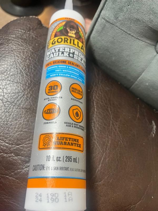 Gorilla Waterproof Caulk and Seal 10-oz Clear Silicone Caulk in the ...