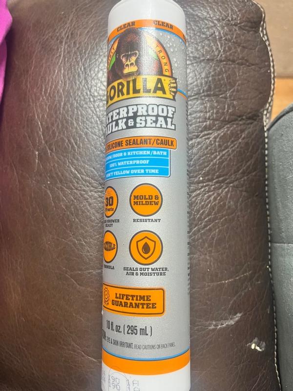 Gorilla Waterproof Caulk and Seal 10-oz Clear Silicone Caulk in the ...