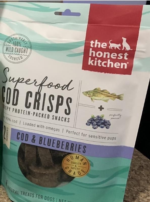 The Honest Kitchen Superfood Cod Crisps: Cod & Blueberry Dog Treats, 3 ...