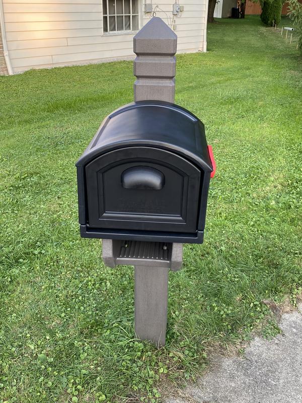 Step2 Post Mount Black Plastic Extra Large Mailbox with Post 518899 at ...
