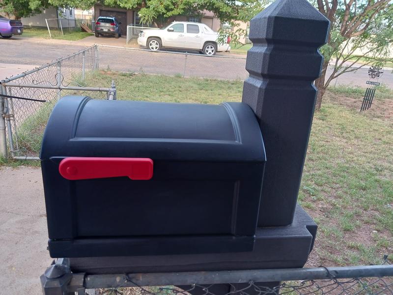 Step2 Post Mount Black Plastic Extra Large Mailbox with Post 518899 at ...