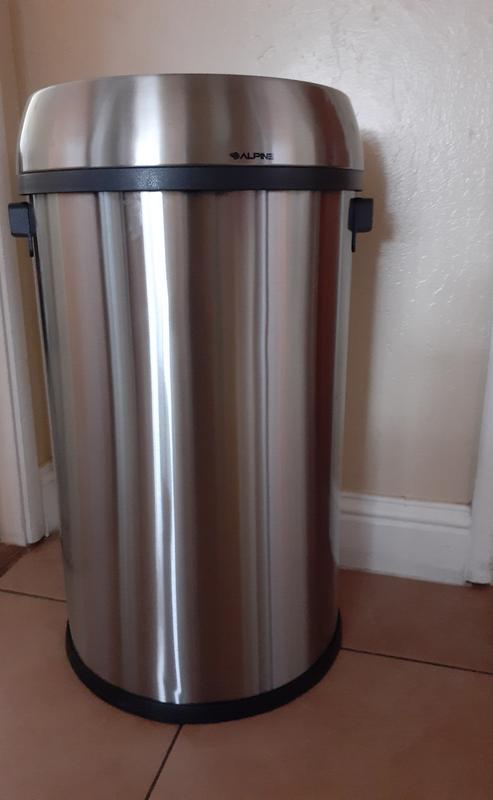 Alpine Industries 17 Gallon Stainless Steel Heavy Gauge Brushed Open ...