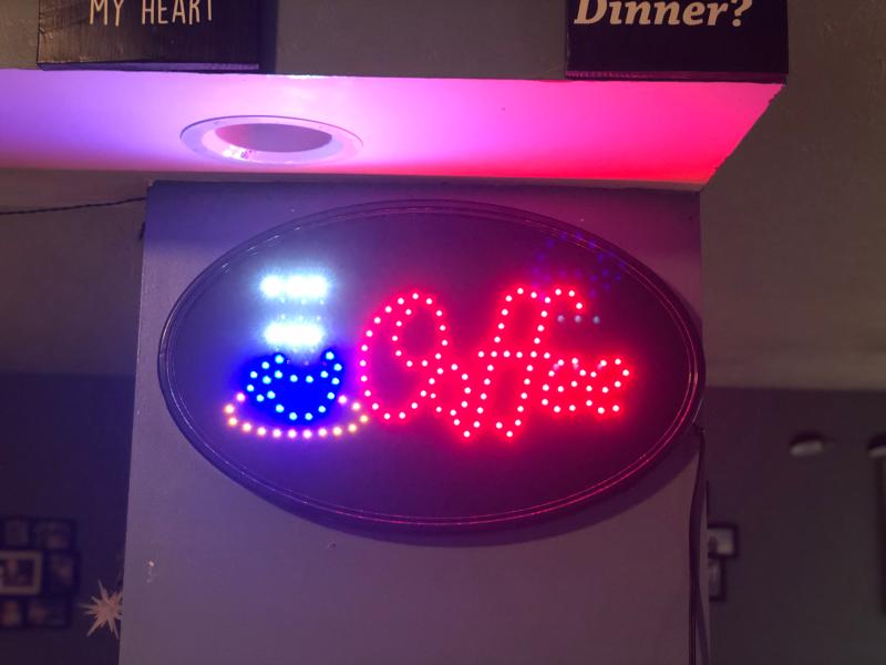 Alpine Industries 2-Pack Hanging Oval Coffee Lighted Sign 10-in Multi ...