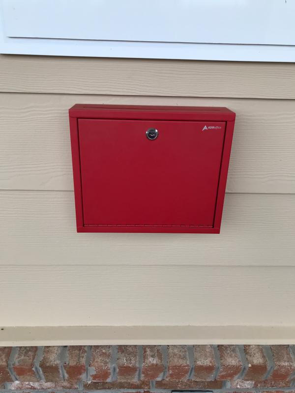 AdirOffice Locking Steel Wall-Mount Drop Box Large Mailbox Blue in the ...