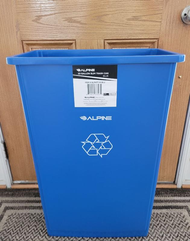 Alpine Industries 3-Pack 23 Gallon Lime Green Plastic Commercial Slim ...