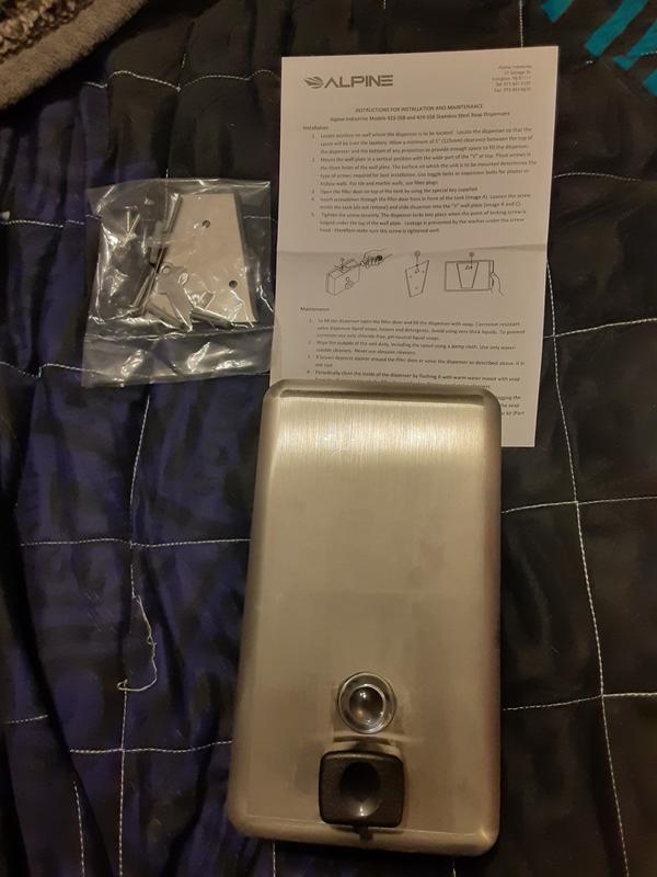 Alpine Industries Vertical Manual Surface Mounted Stainless Steel ...