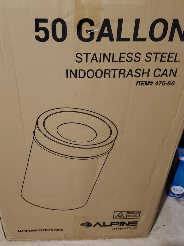 Alpine Industries 50 Gallon Black Stainless Steel Open Top Commercial ...