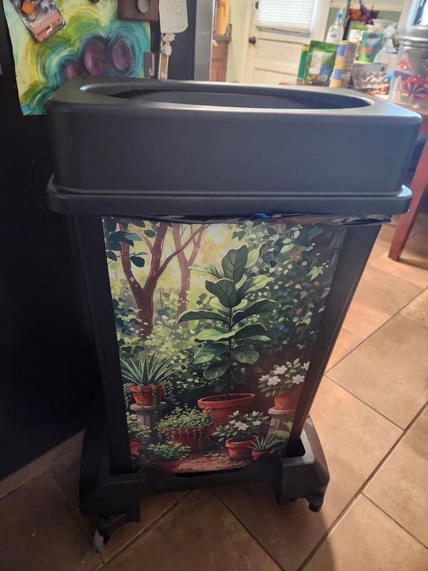 Alpine Industries 3-Pack 23 Gallon Lime Green Plastic Commercial Slim ...