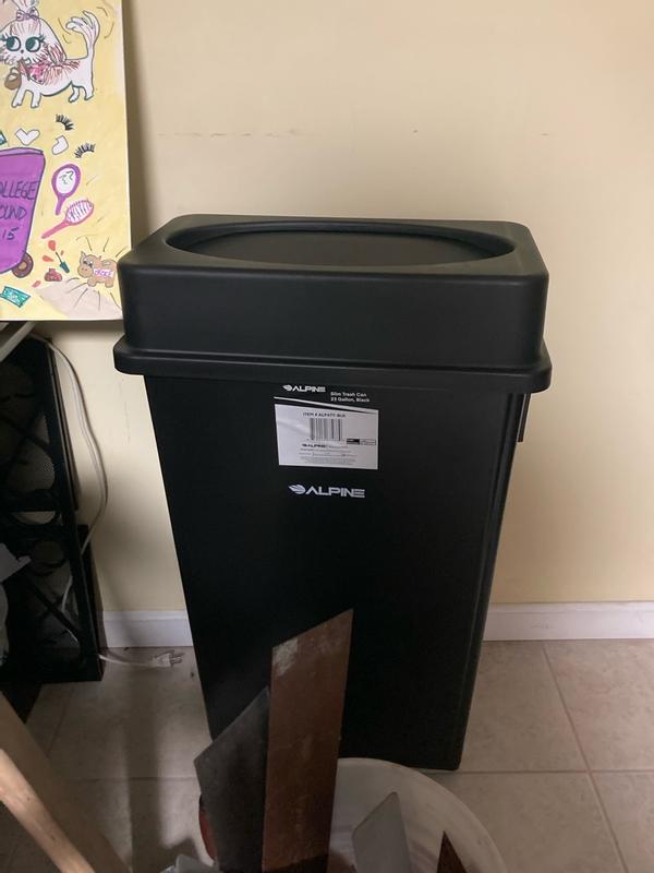 Alpine Industries 23 Gallon Blue Commercial Slim Indoor Recycling Bin ...