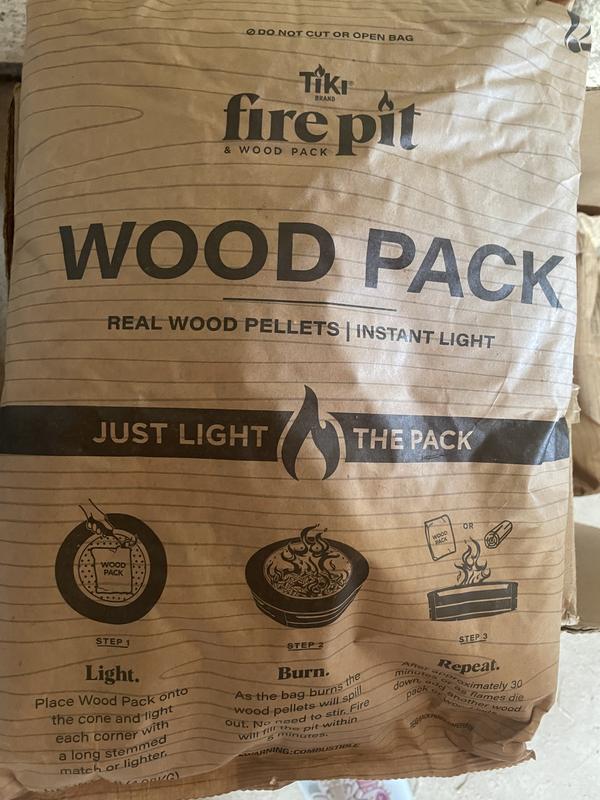 TIKI 4-Pack 30-Minute Fire Pit Wood Packs 9-lb Natural Firestarter 4 ...