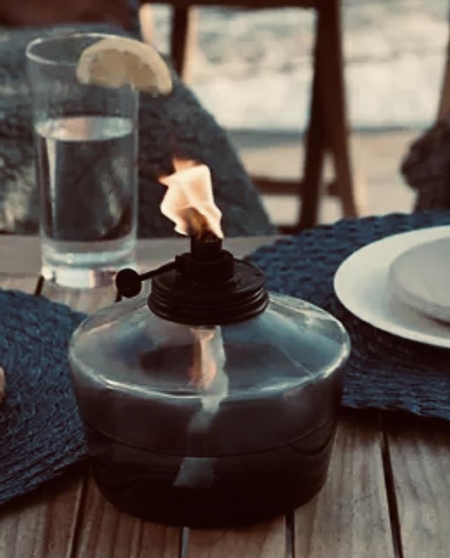 TIKI Tabletop Torch 1-in Blue Glass Citronella Tabletop Torch 1123065 ...