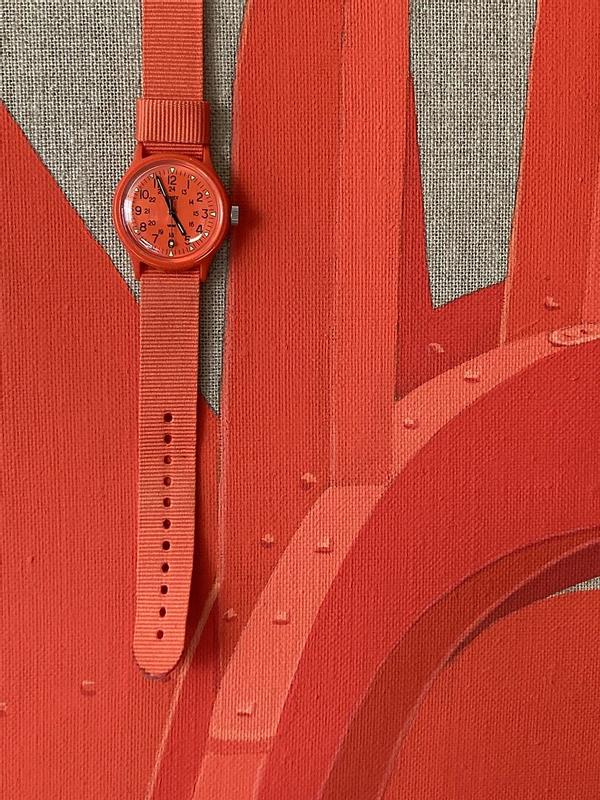 Timex Men's Quartz Analog Orange Nylon Watch, 36mm - Macy's
