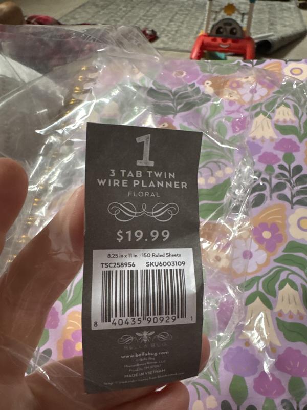 Bella Bug 3 Tab Twin Spiral - Floral at Tractor Supply Co