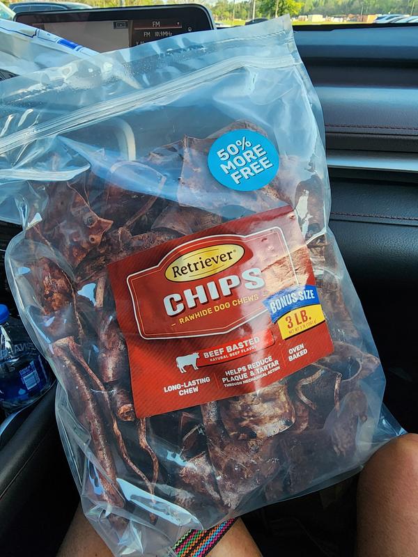 Retriever Chips Beef Flavor Rawhide Dog Chew Treats, 3 lb. at Tractor ...
